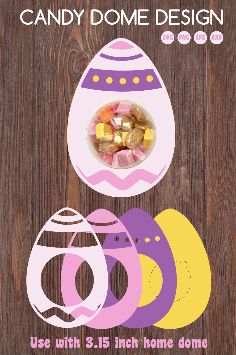 Easter Candy Dome Ornaments| Candy Holders SVG | 3D Easter