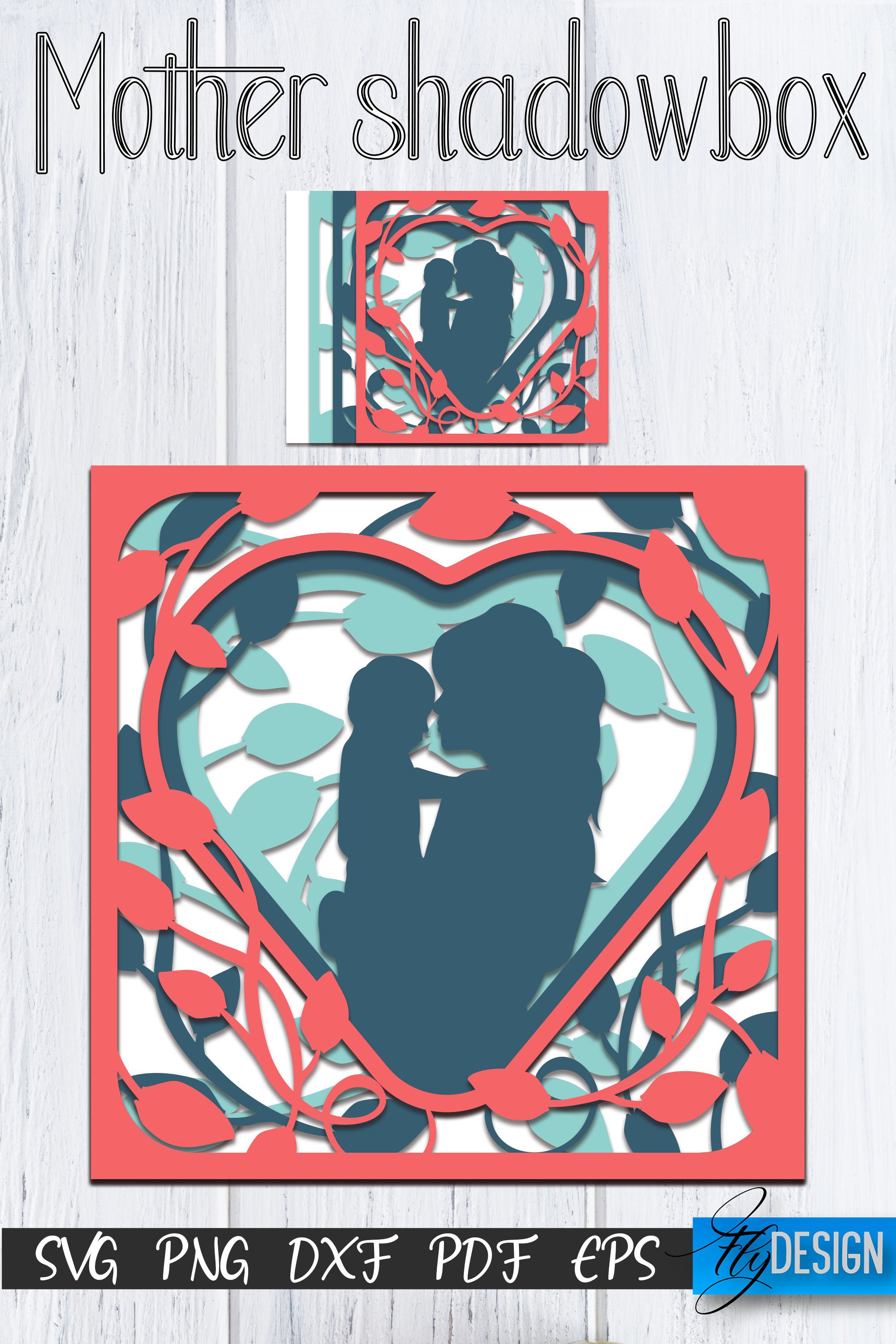 Mother's Day Shadow Box SVG, Mom SVG, Mum Shadow (1845505)