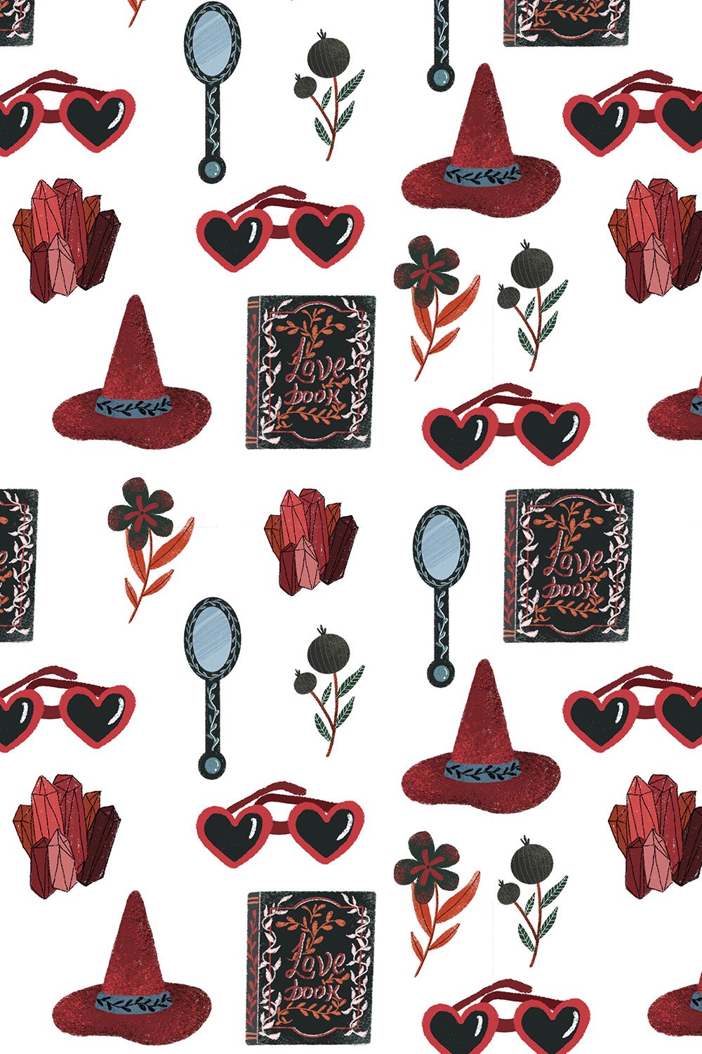 "Love magic" seamless pattern pack