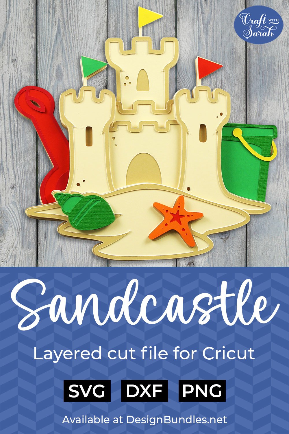 Sandcastle SVG | Layered Summer Sand Castle Cut File