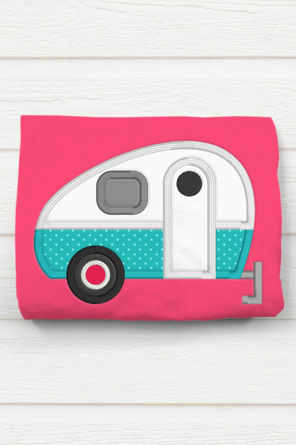 Retro 50s Camper Applique Embroidery File