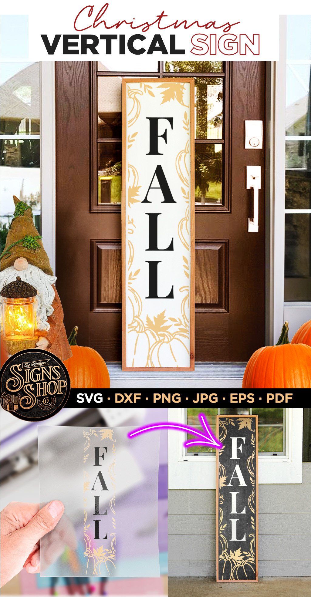Fall and Autumn SVG Vertical Signs