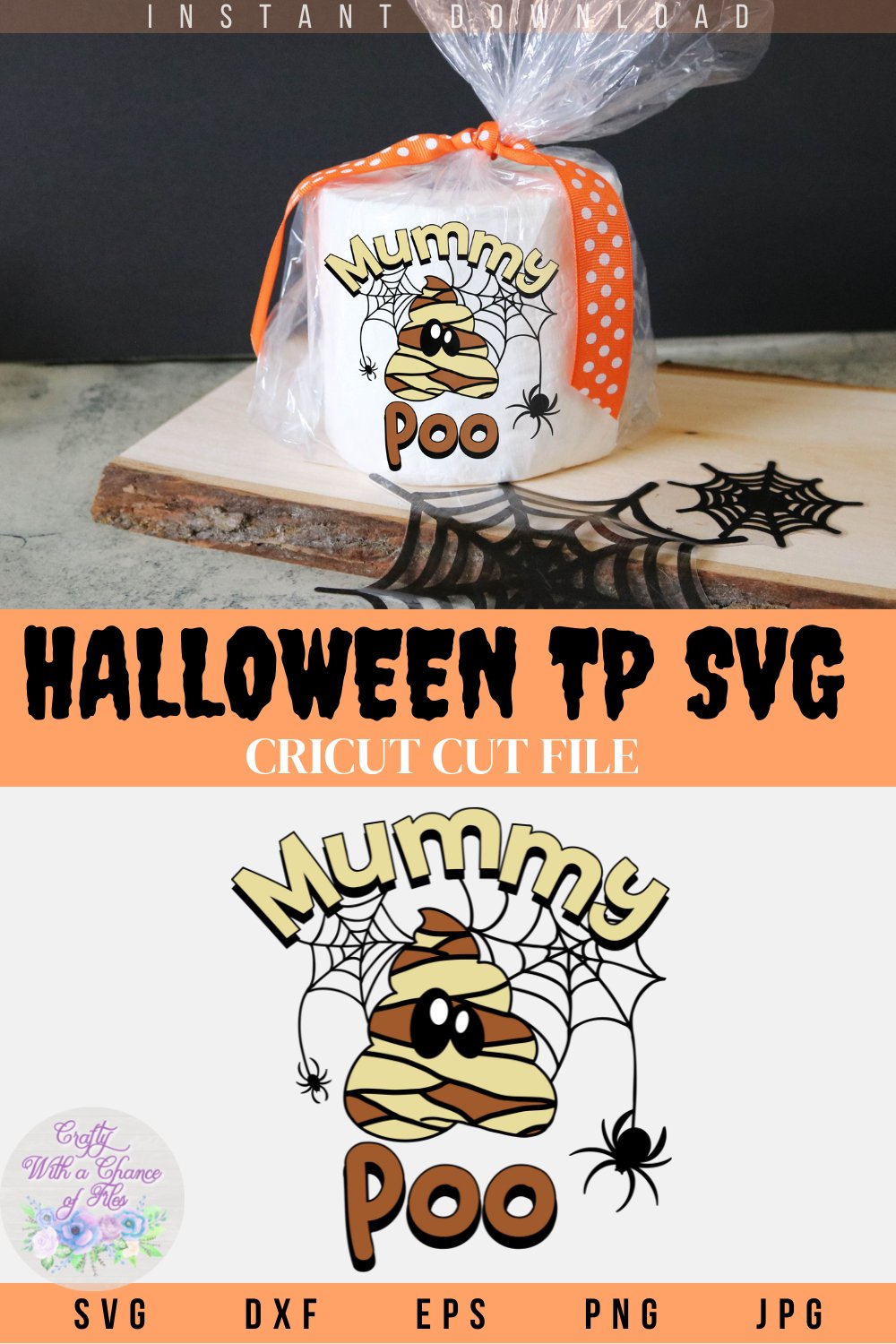 Halloween Toilet Paper SVG | Mummy Poop Toilet Paper PNG