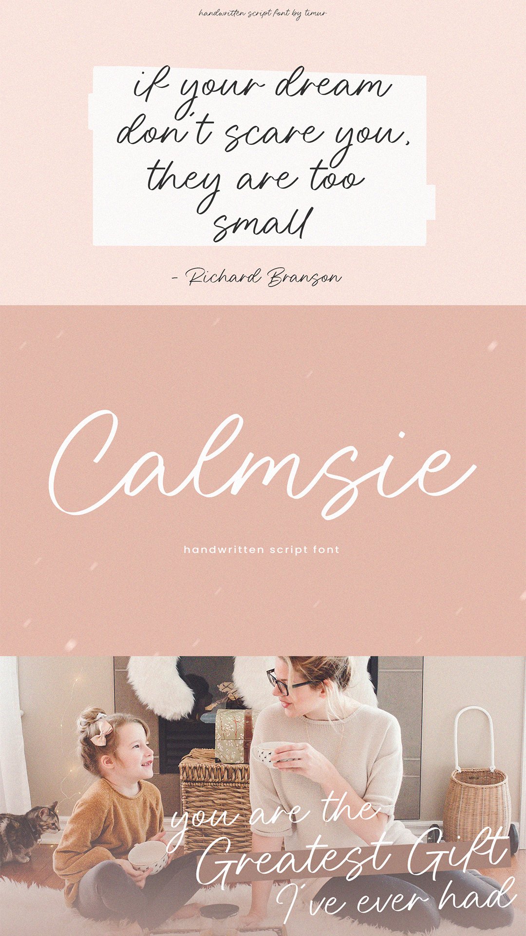 Calmsie - A Handwritten Script font
