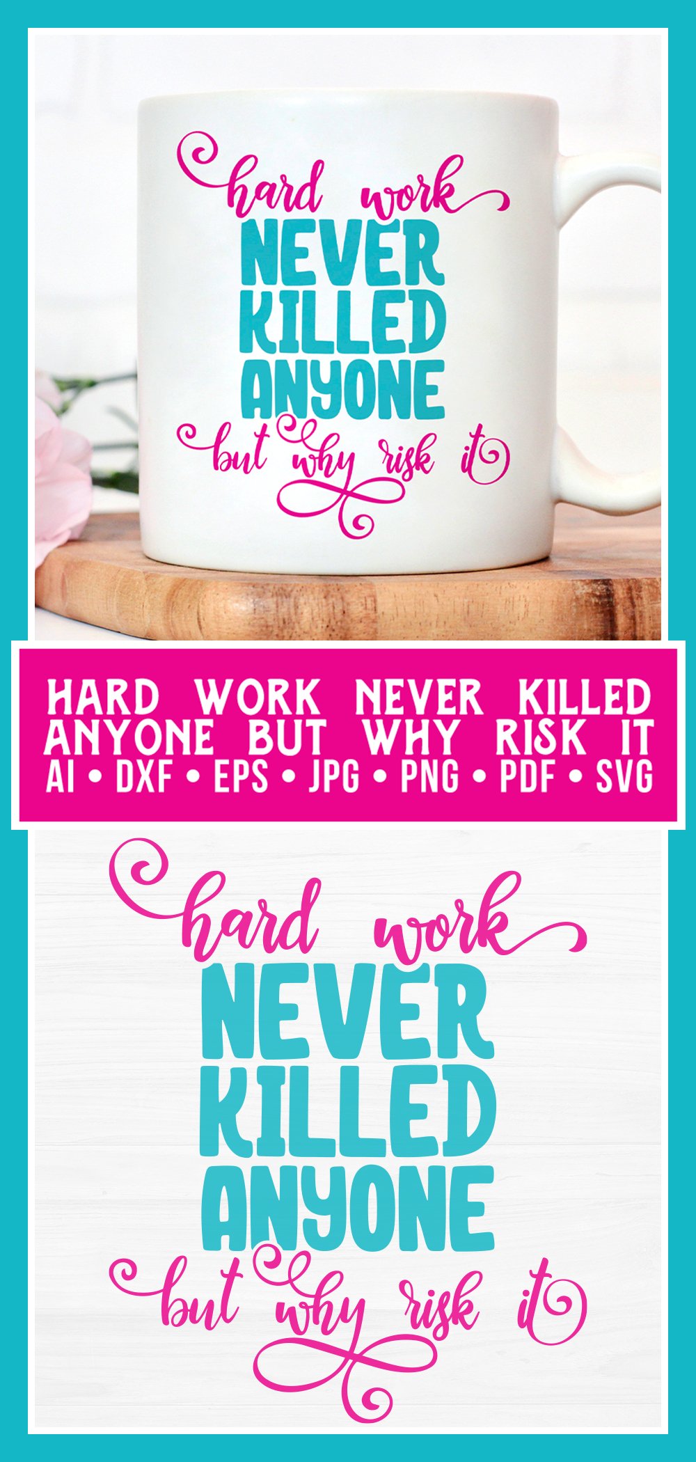 Hard work never killed anyone but why risk it SVG