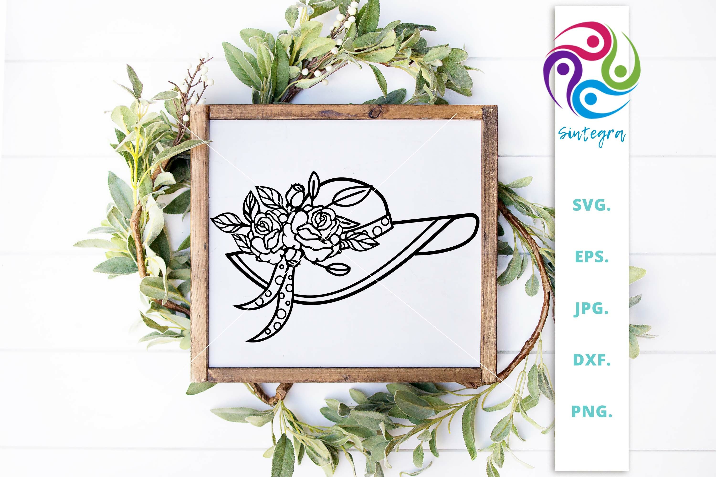 Floral Summer Hat SVG File