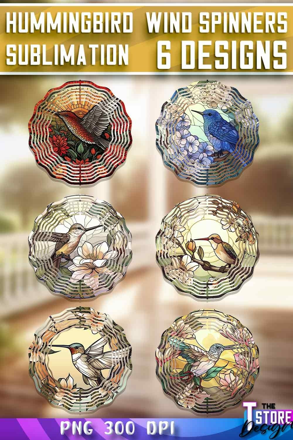 Hummingbird Wind Spinners Sublimation | PNG Design (2907062)