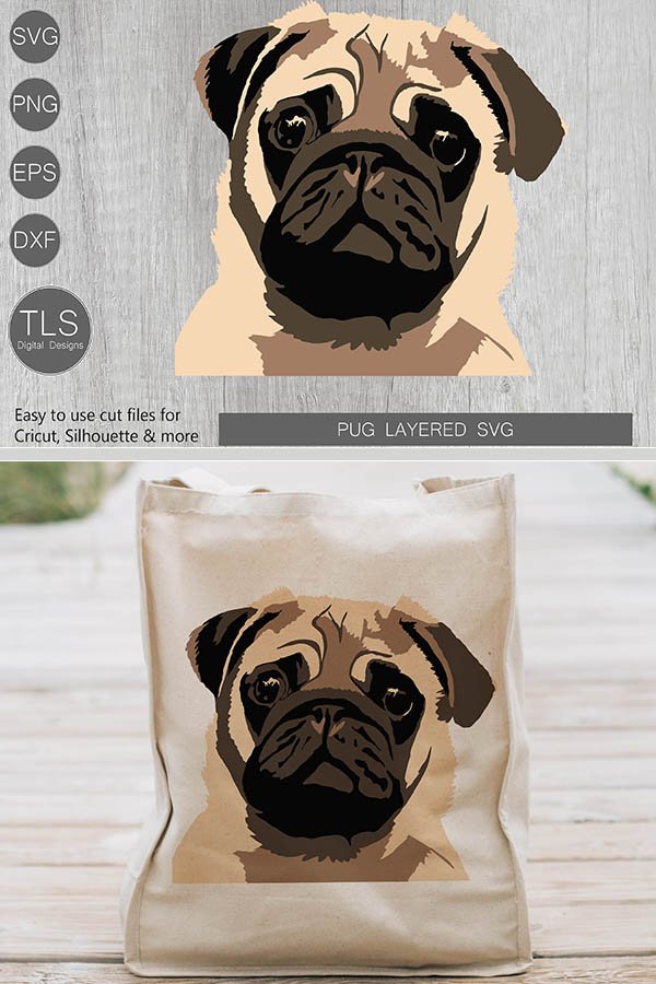 Pug | Multilayered SVG