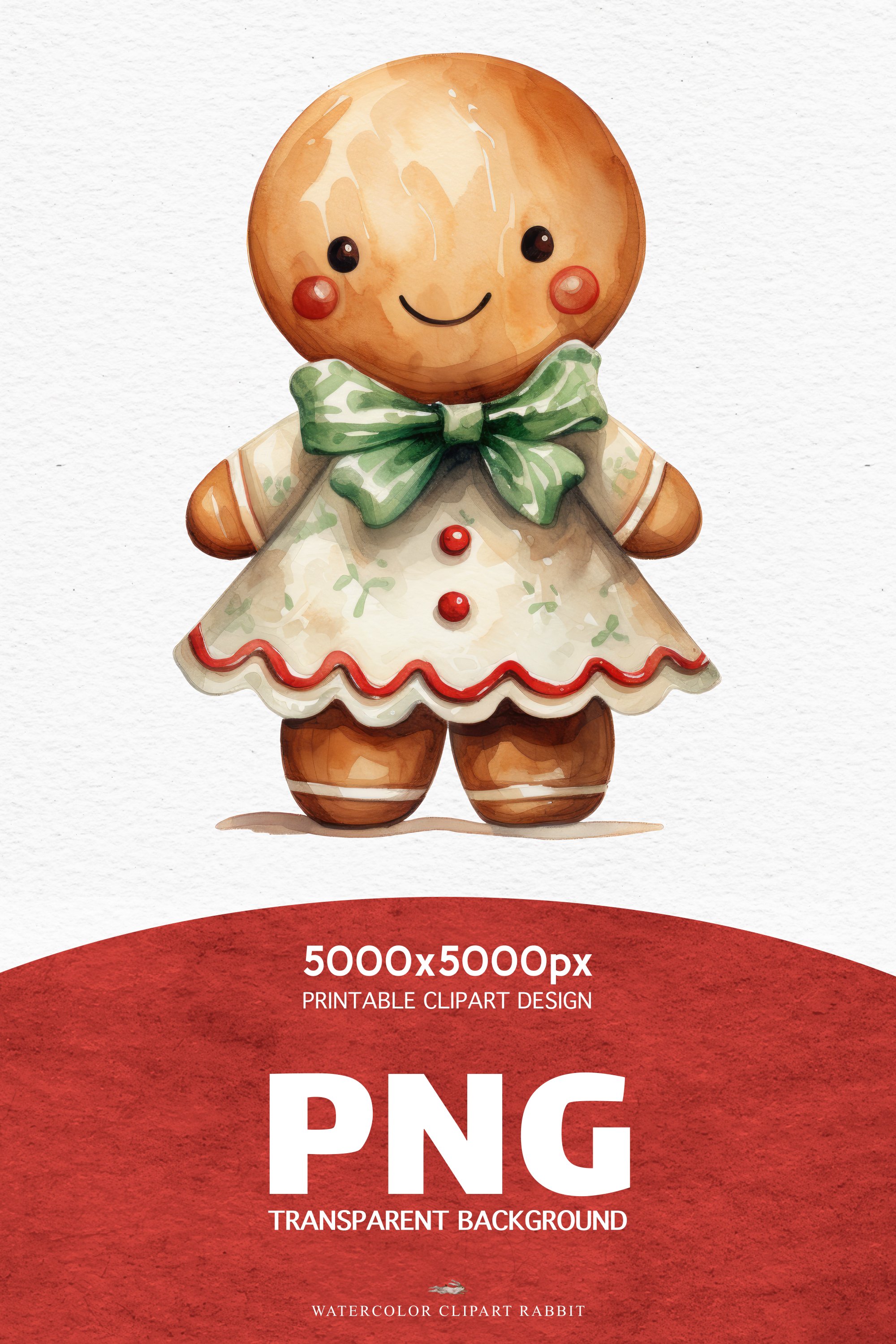 Christmas Gingerbread Man Girl Lady Santa Winter Clipart PNG