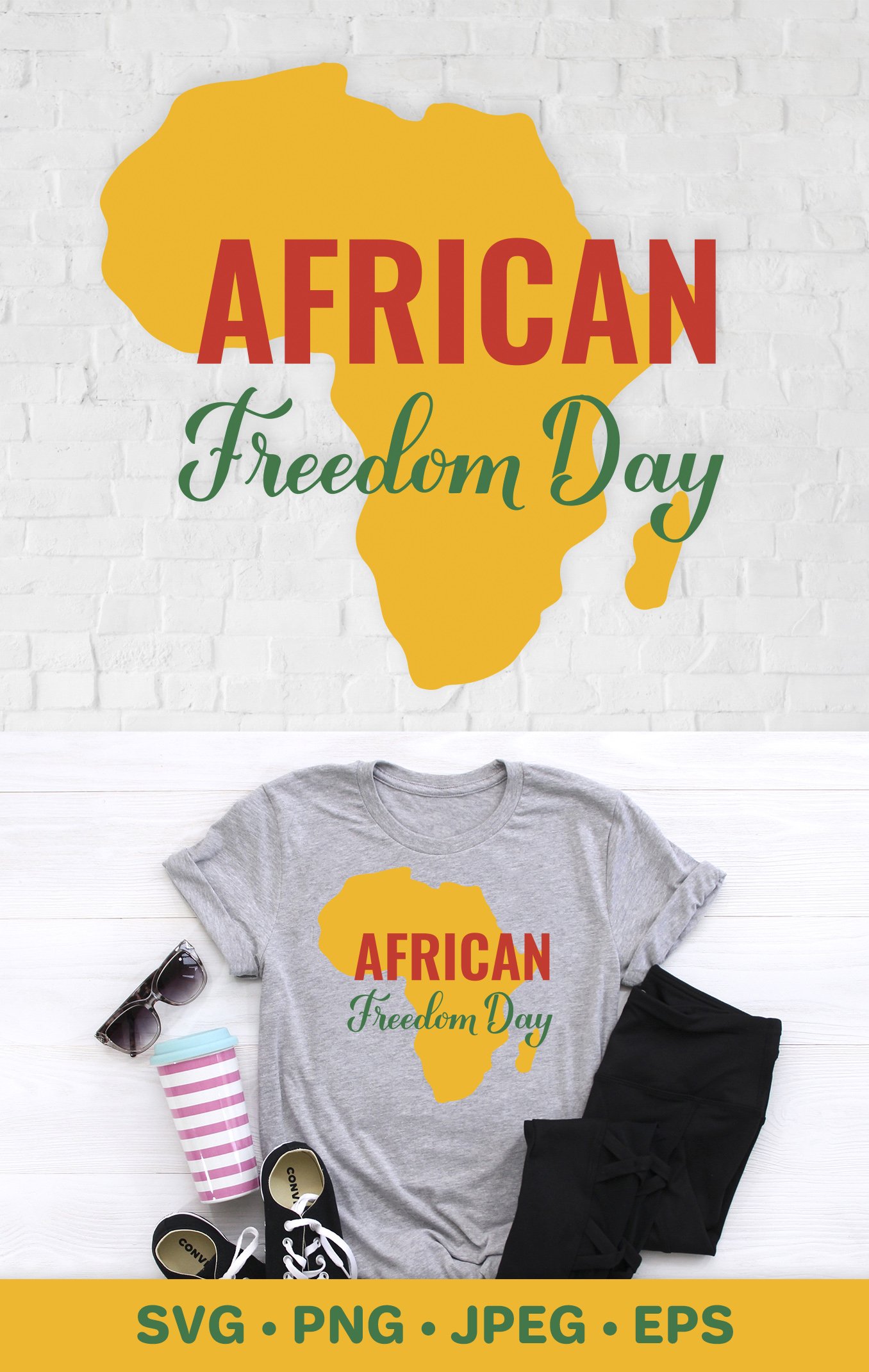 African Freedom Day. Africa SVG
