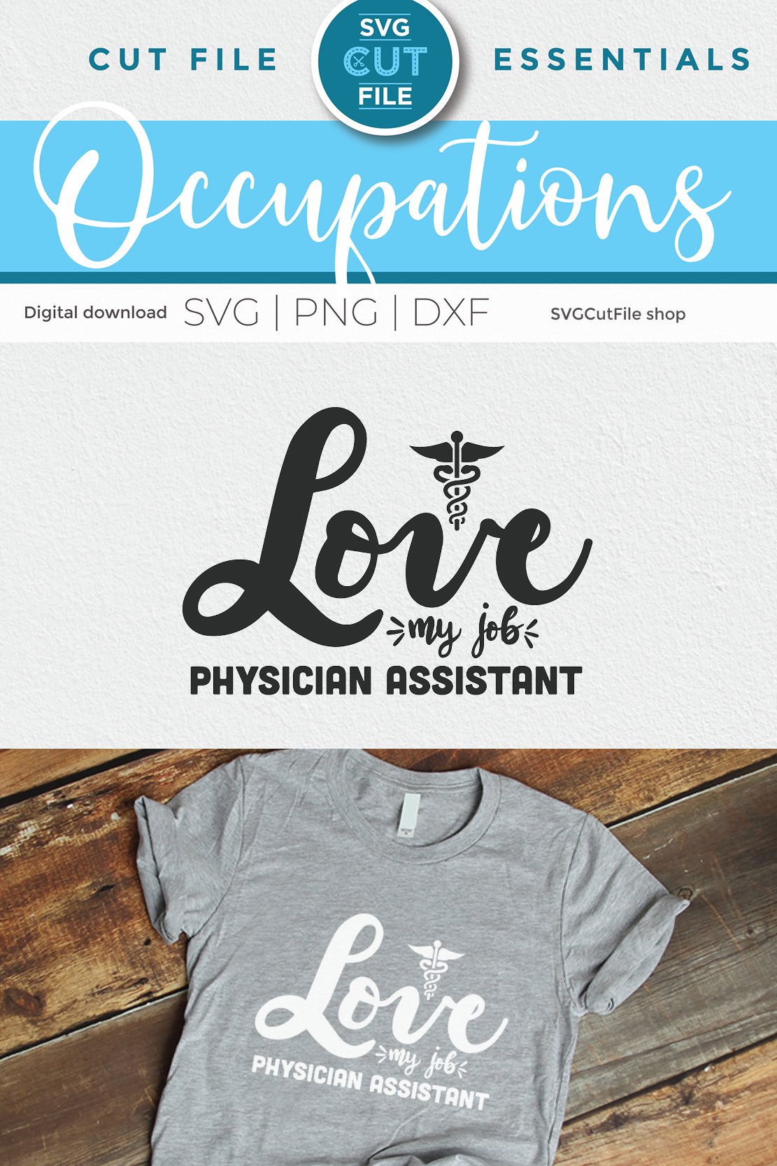 Physician assistant svg for Cricut or Silhouette