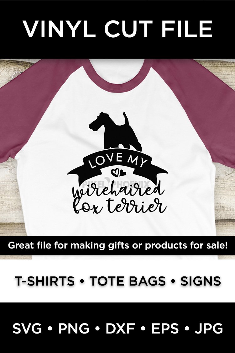 Dog SVG, Love My Wirehaired Fox Terrier SVG