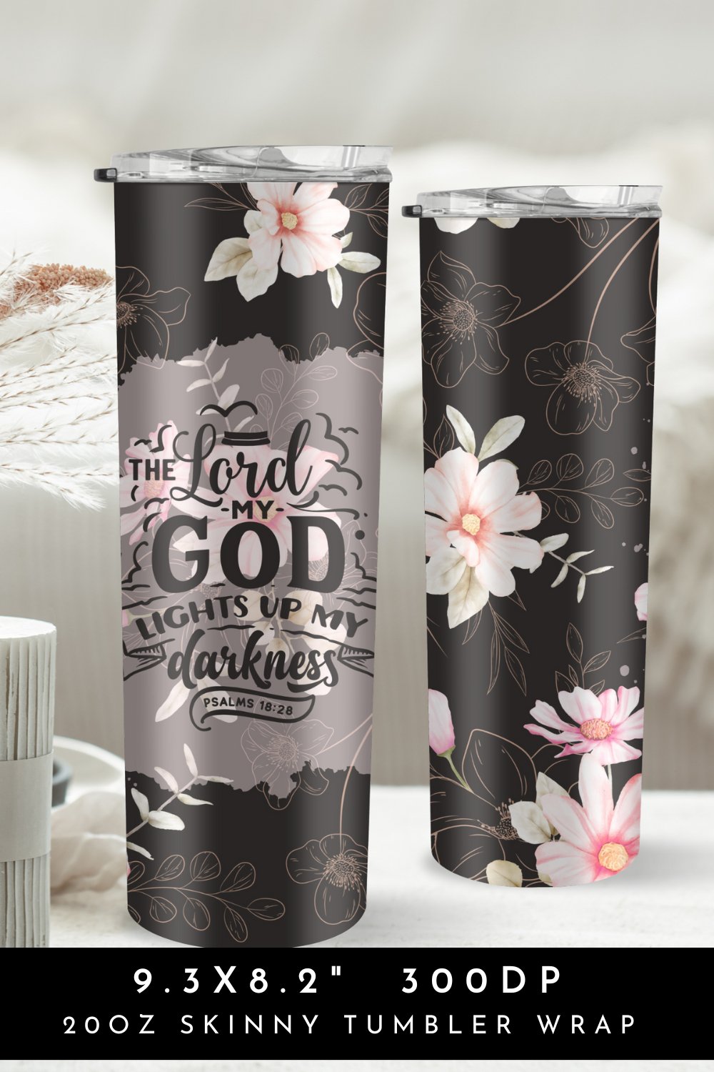 Tumbler Wrap with Scripture Jesus Faith Quote (2313219)