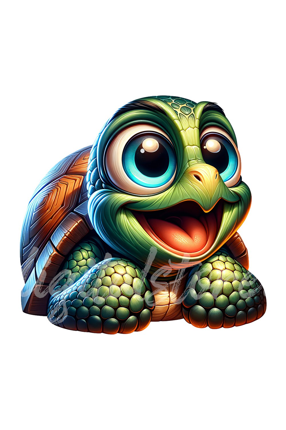 Funny Quirky Turtle Clipart Sublimation PNG (3589749)
