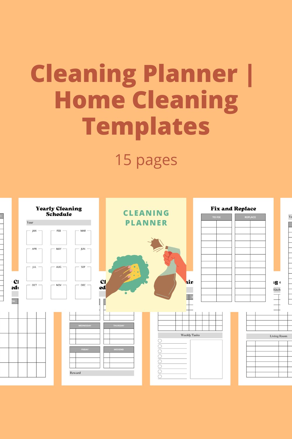 Cleaning Planner | Home Cleaning Templates