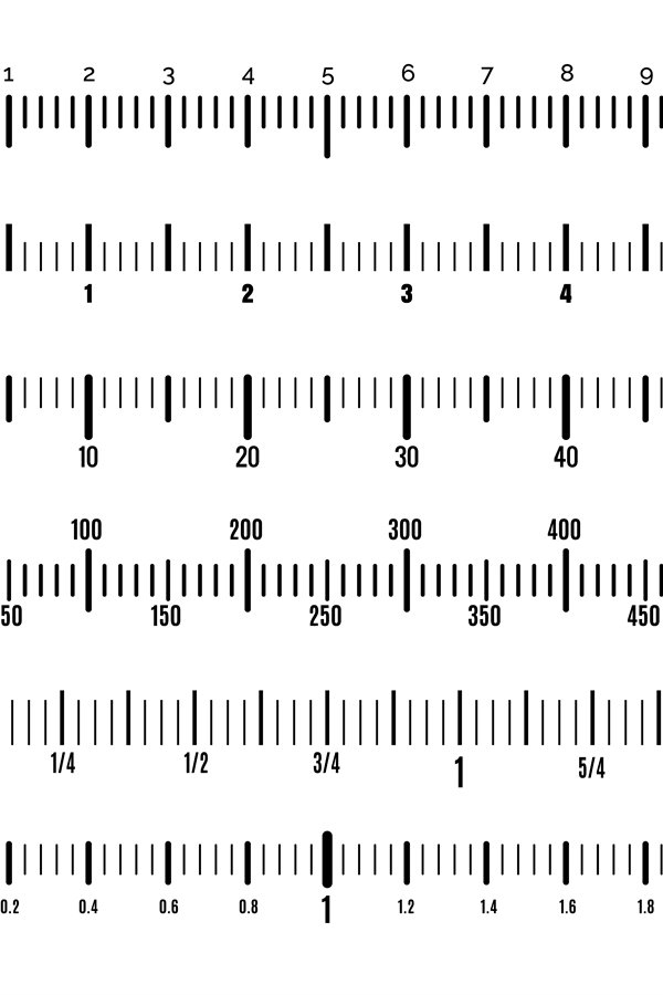 Ruler graduation illustration