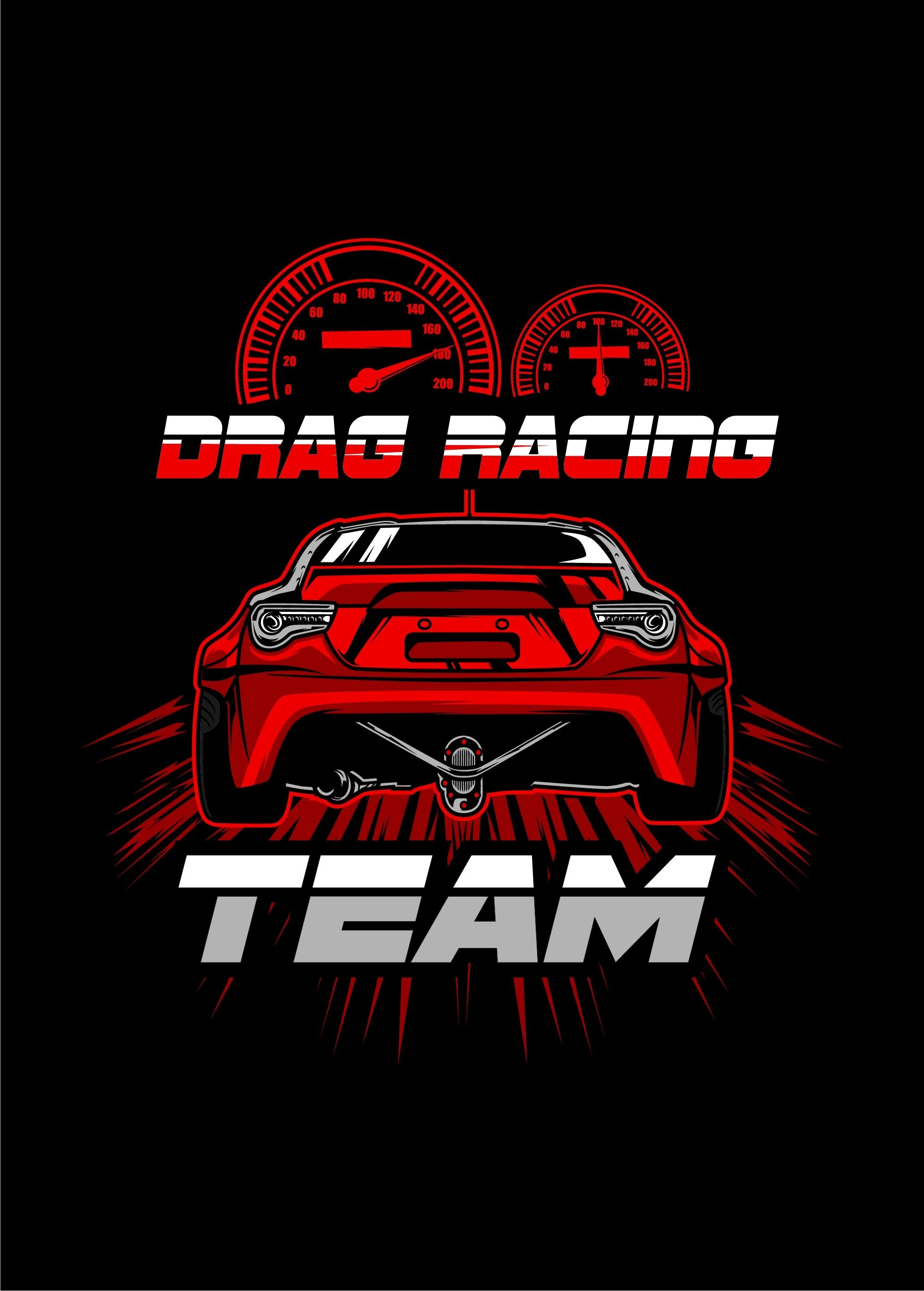 Drag Race Car Back view