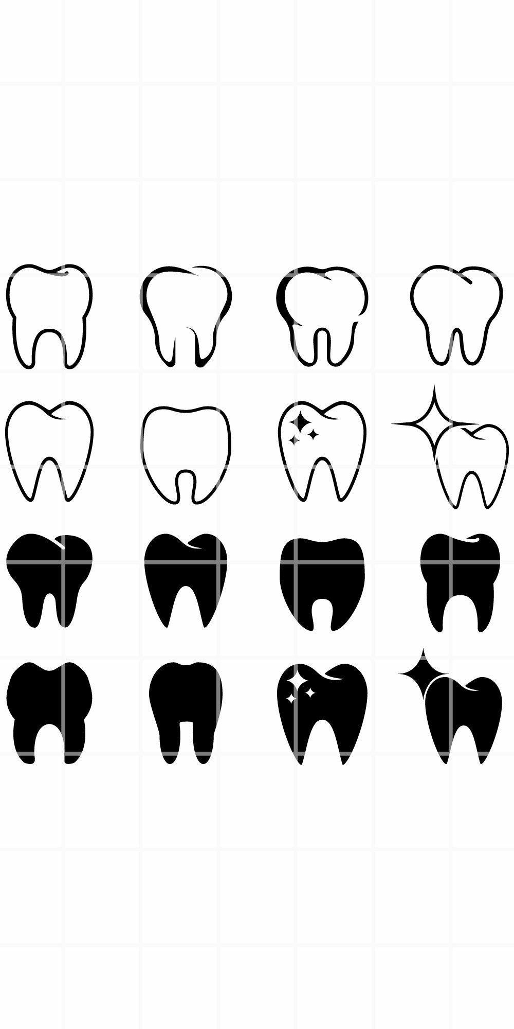 Tooth SVG. Tooth png. Teeth svg. Teeth png. Tooth clipart.