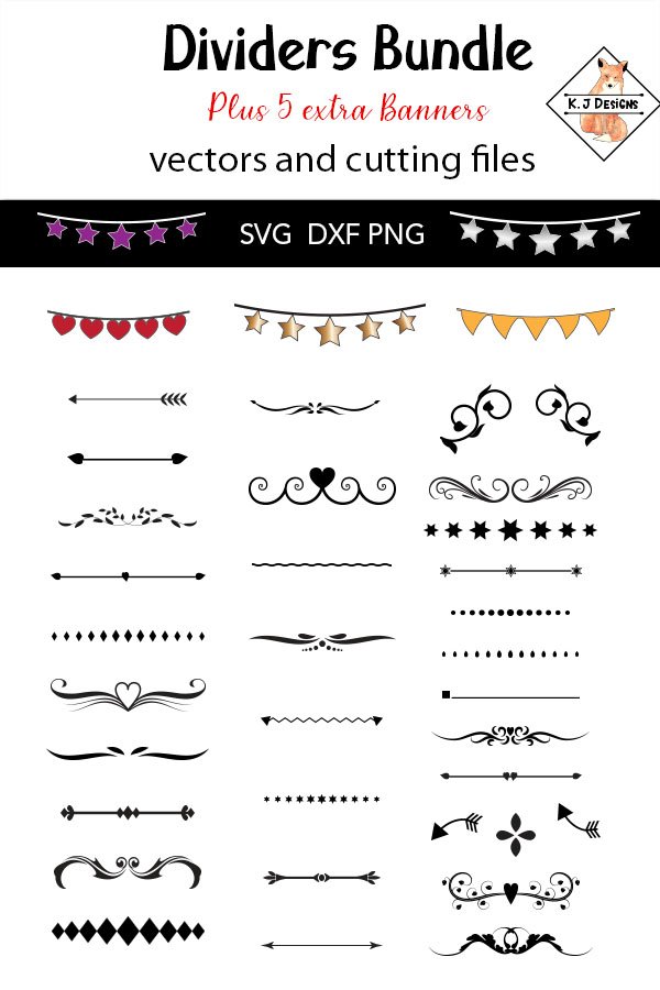 Dividers Bundle SVG | Border Designs
