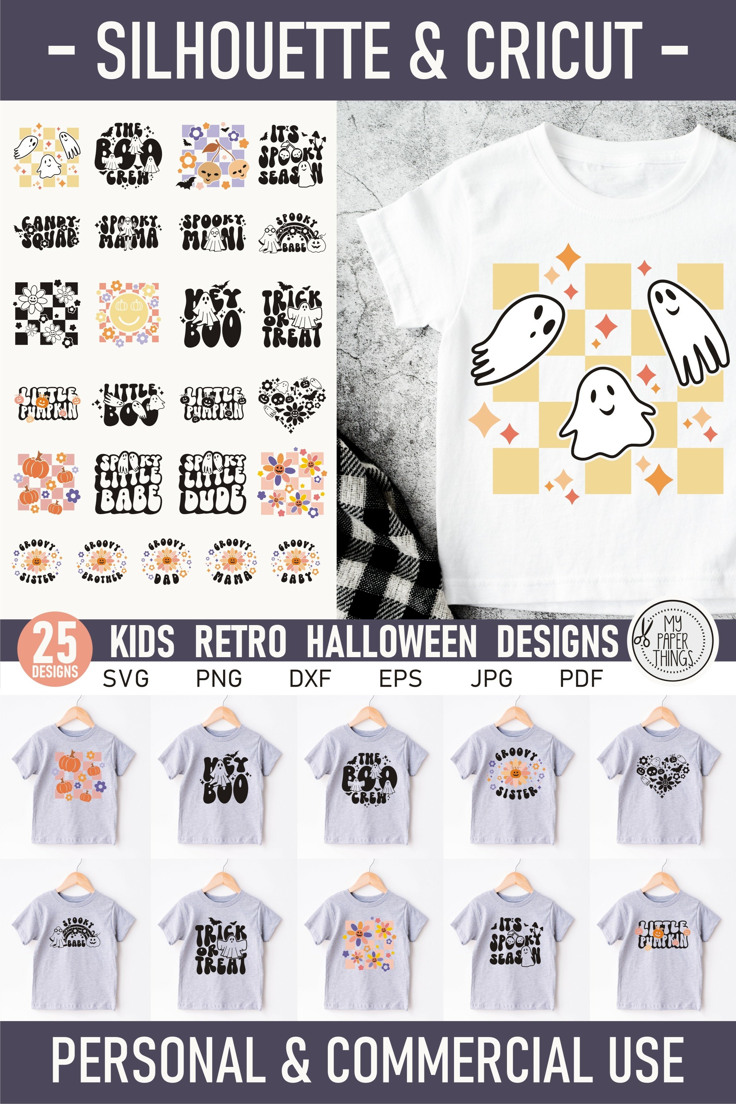 Kids Retro Halloween Svg Bundle