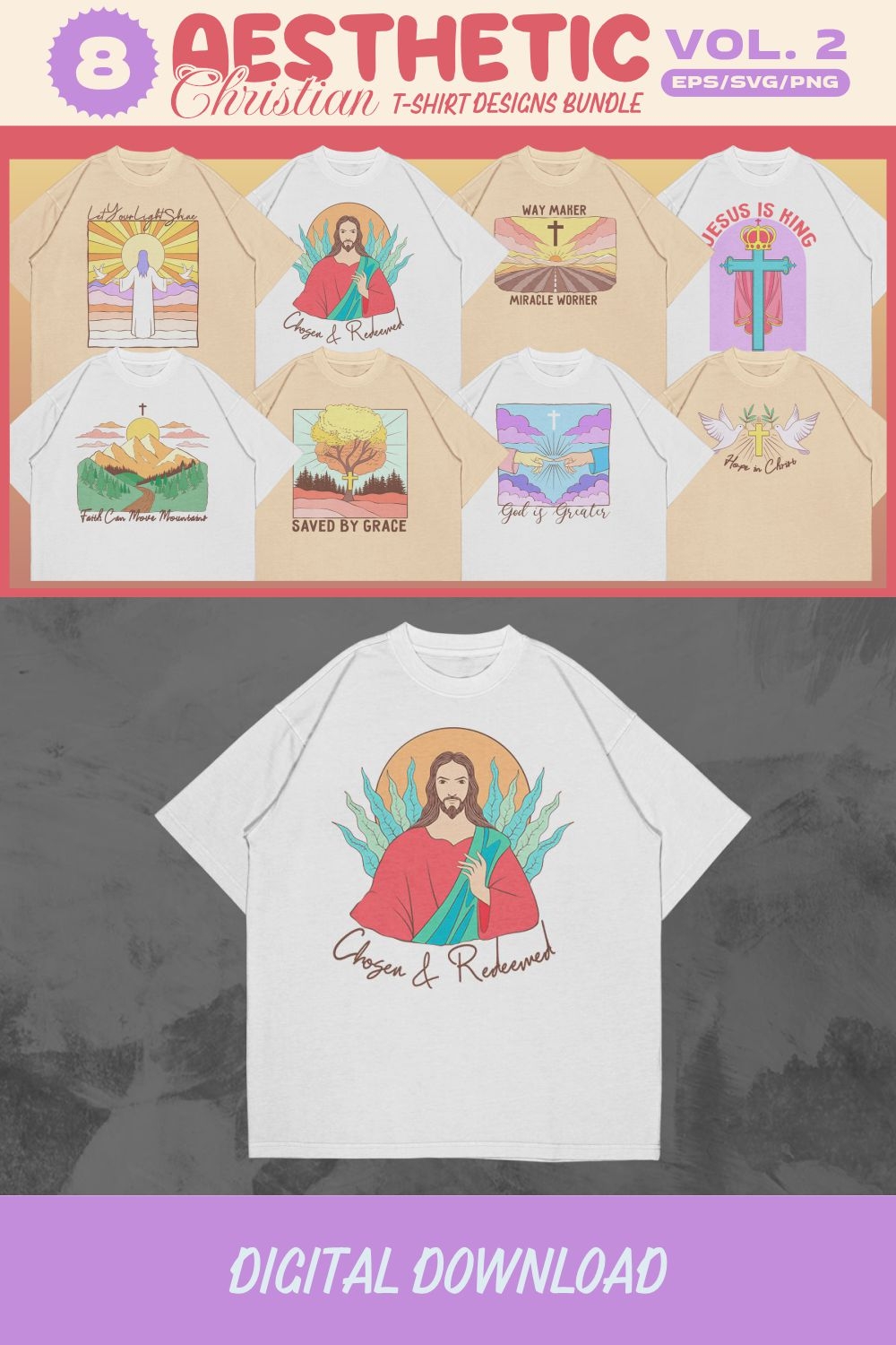 Aesthetic Christian T-shirt Design Bundle Vol. 2