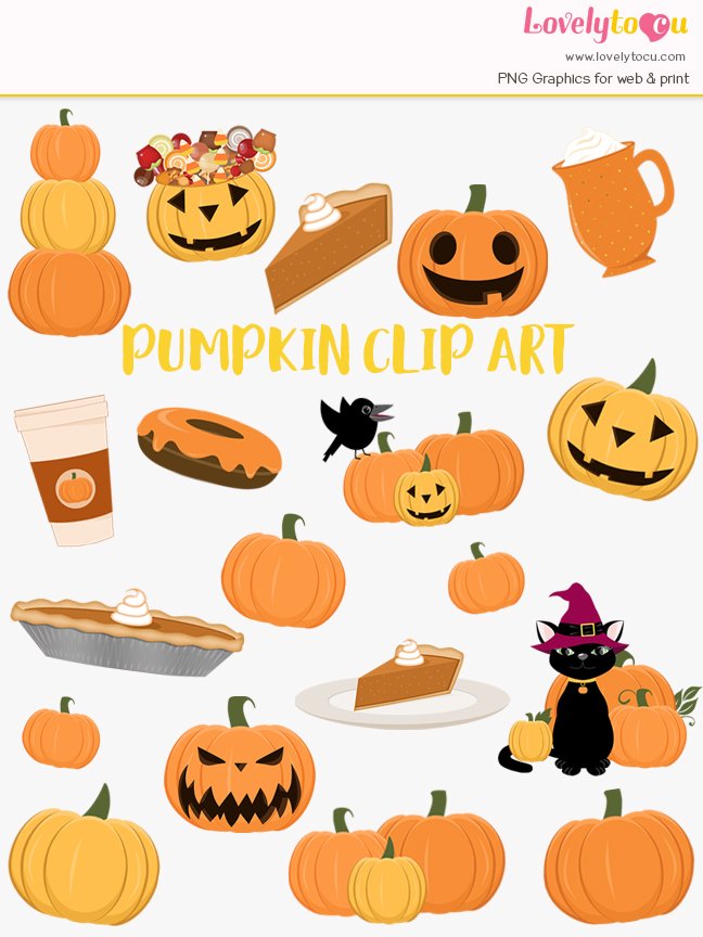 Halloween pumpkins clipart set (558350)