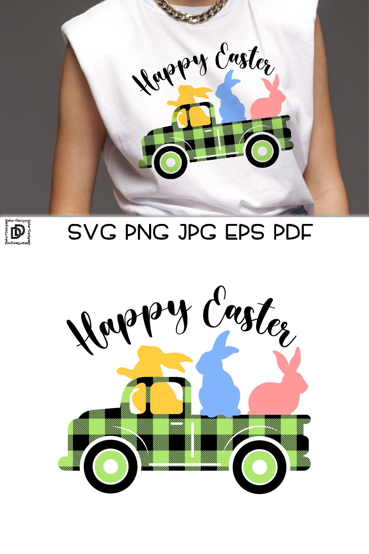 Happy Easter Truck SVG