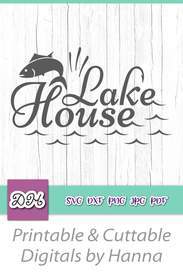 Lake House Decor Fisherman Sign SVG for Cricut Vector Cut