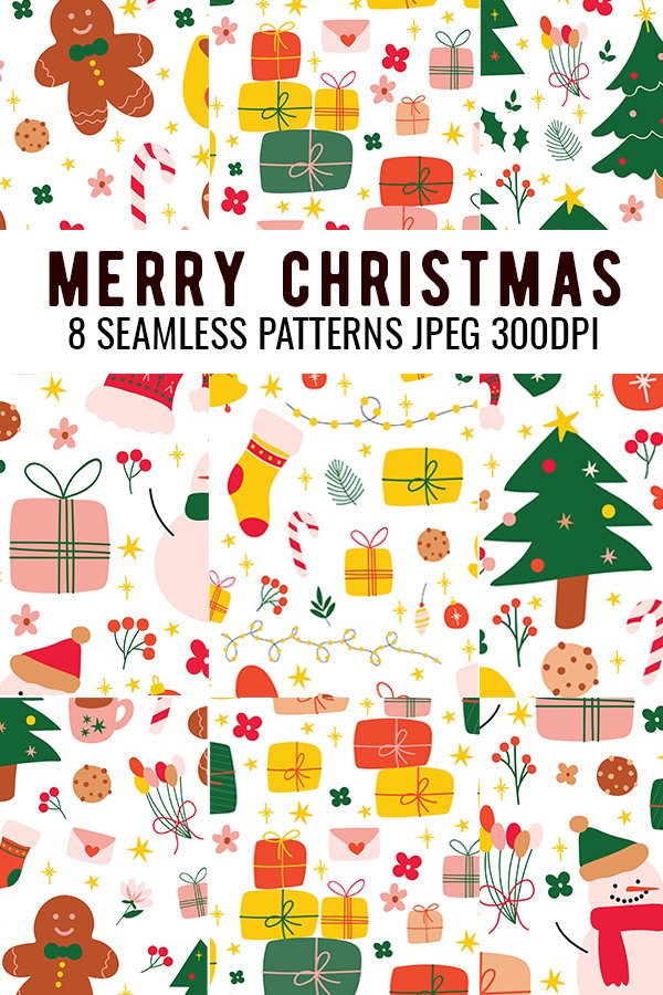 Christmas repeat pattern jpeg high quality