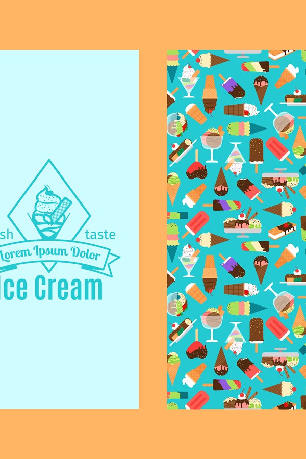 Ice cream vertical flyer design