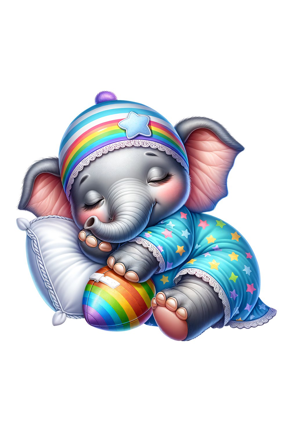 Baby Elephant Sleeping Clipart, Animals Clipart (3487817)