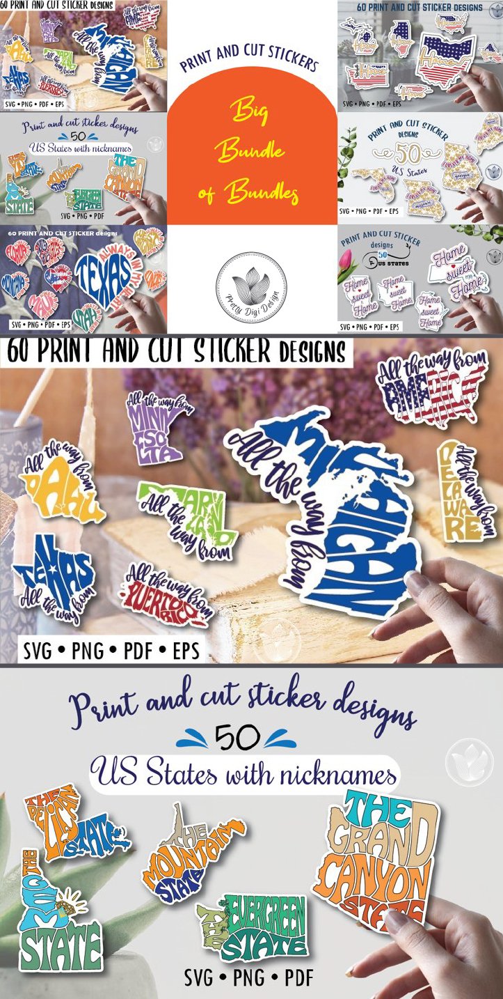 USA States Stickers | BIG BUNDLE of BUNDLES