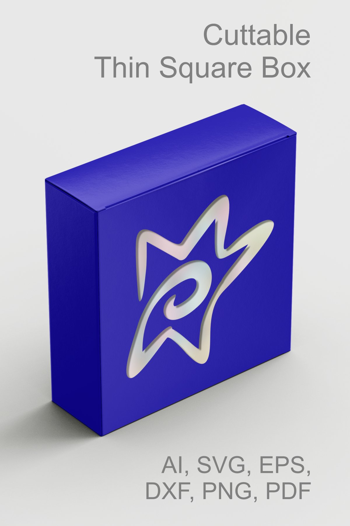 Doodle Star Thin Square Favor Box SVG Paper Cut Template