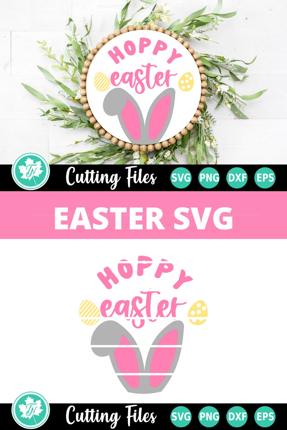 Easter SVG | Hoppy Easter Round Sign