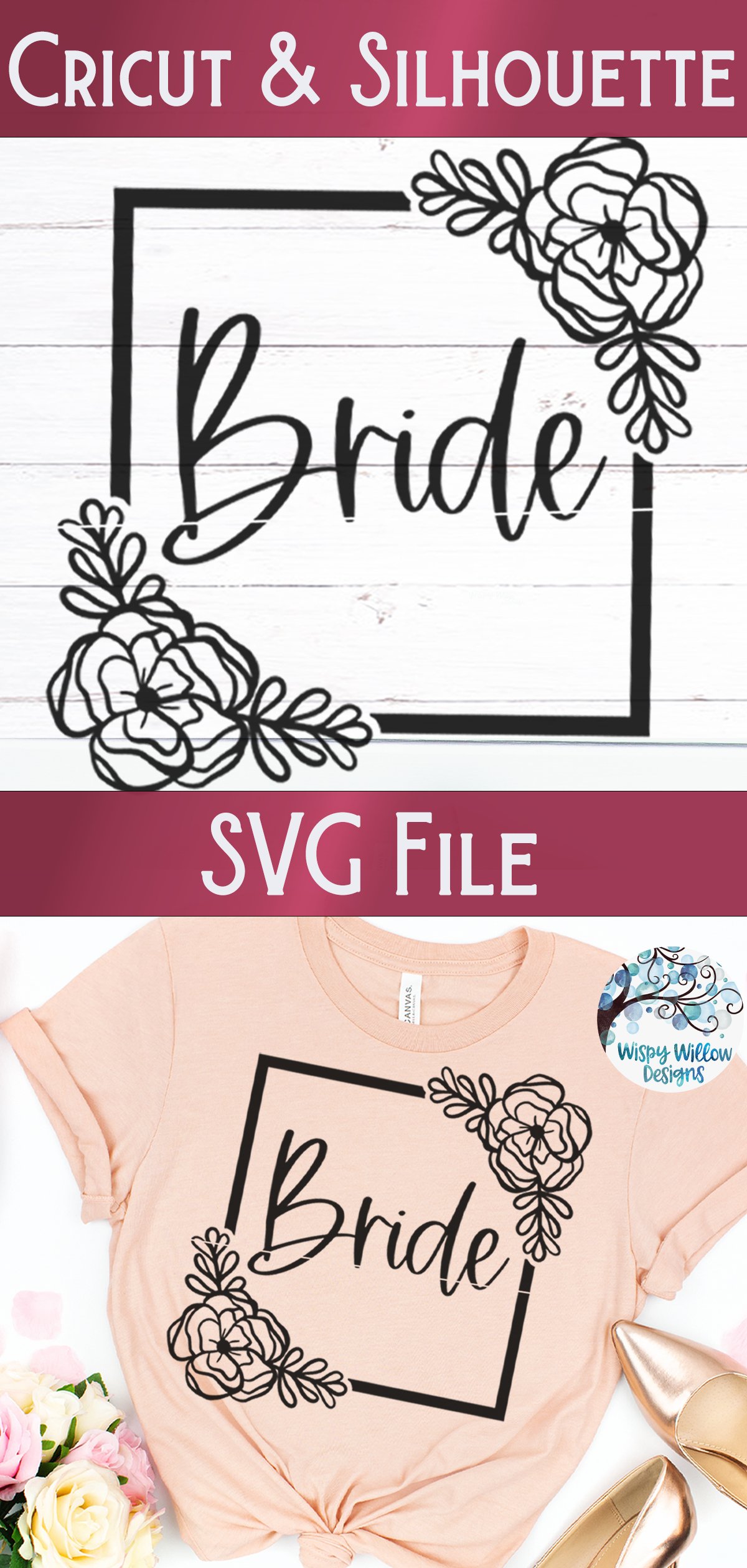 Floral Bride SVG | Wedding SVG