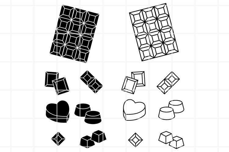 Chocolates SVG. Chocolate SVG. Chocolate candies cut file.