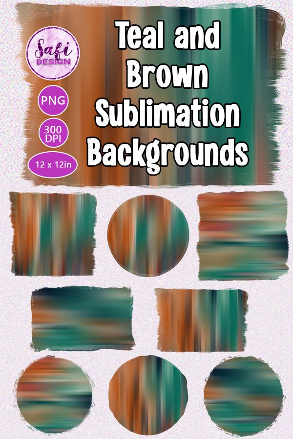 Teal and Brown Sublimation Backgrounds