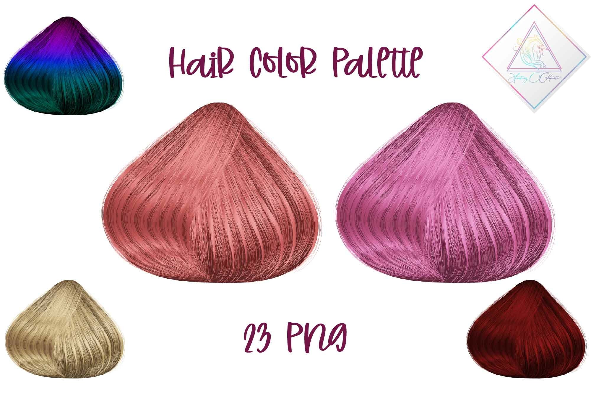 Hair Color Palette Clipart