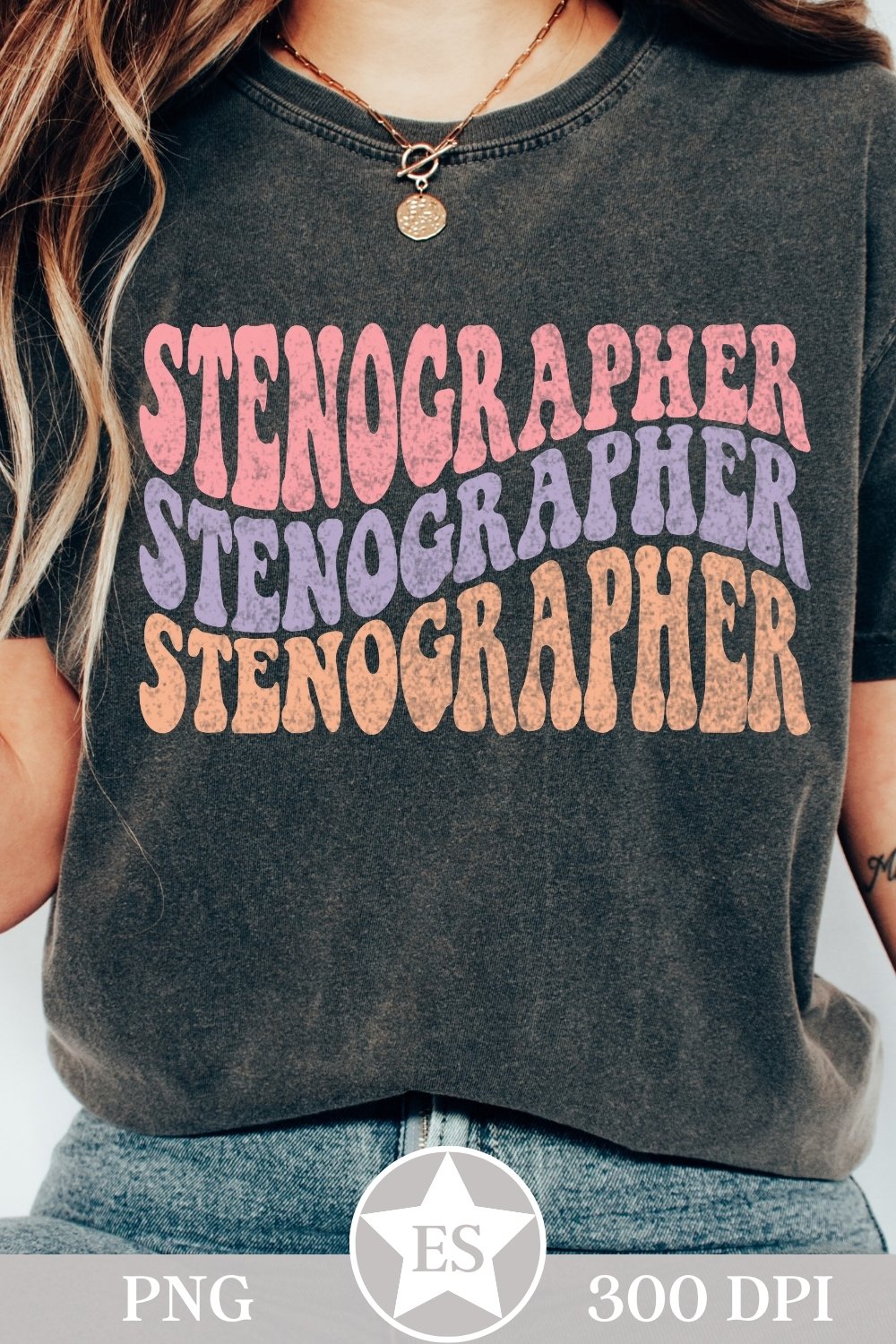 Stenographer PNG | Retro Stenography Shirt Design