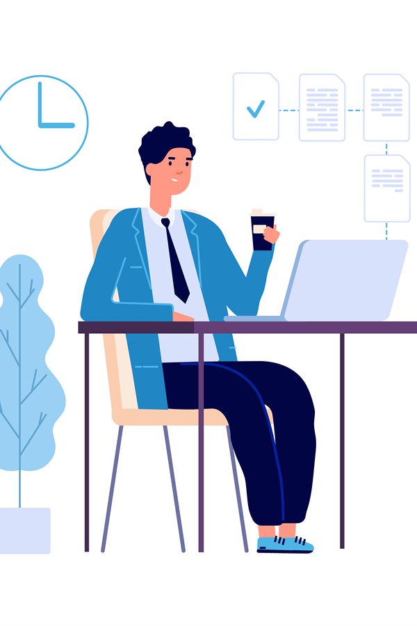 Manager at work. Multitask businessman planning office strat