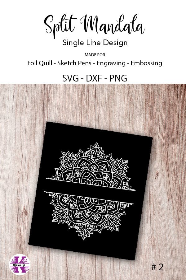 Split Mandala #2 |Foil Quill|Single Line Designs (306830) | Single Line ...