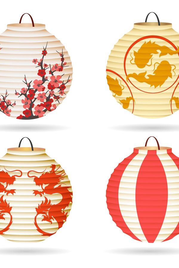 Japanese paper lantern set