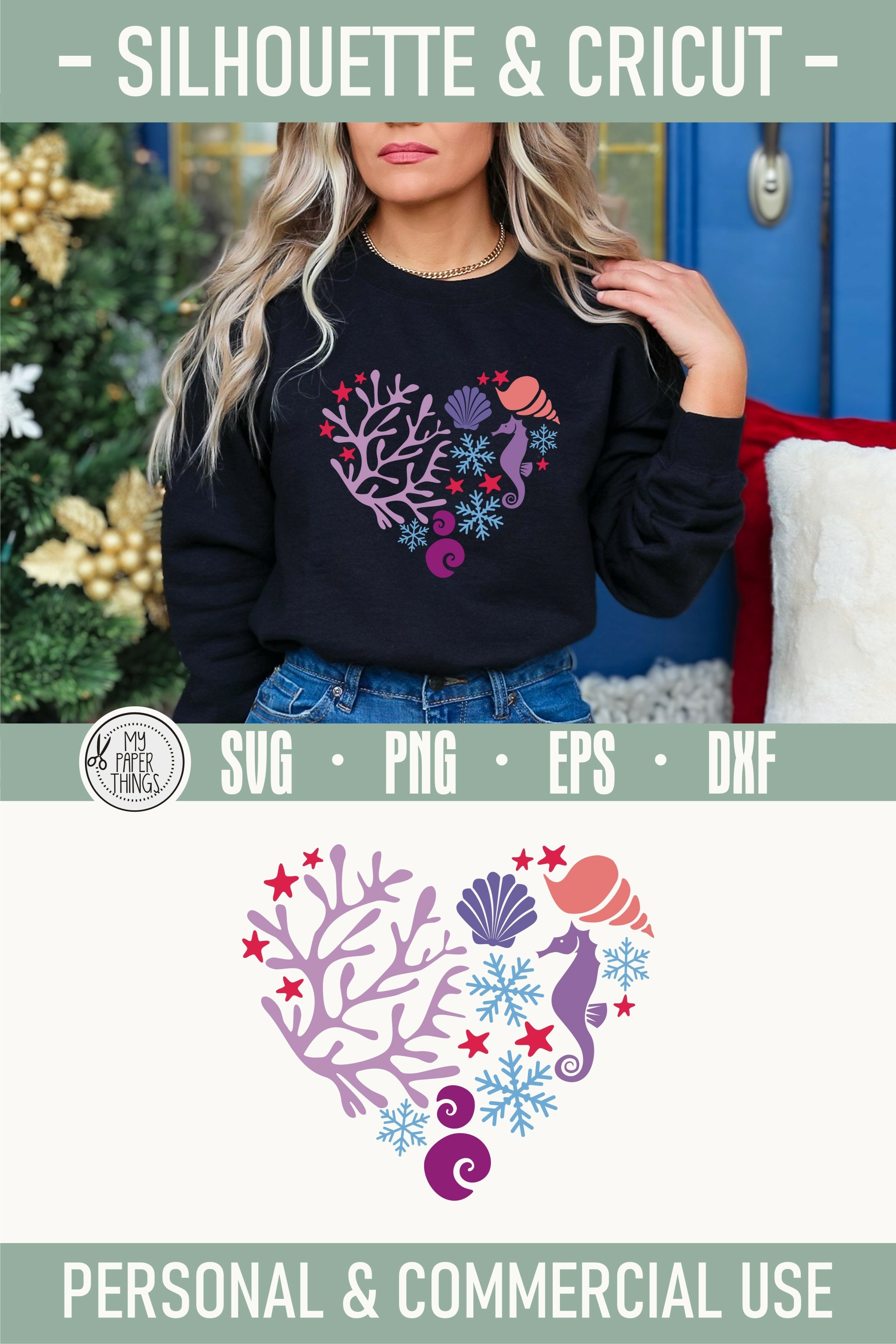 Beach Christmas Svg