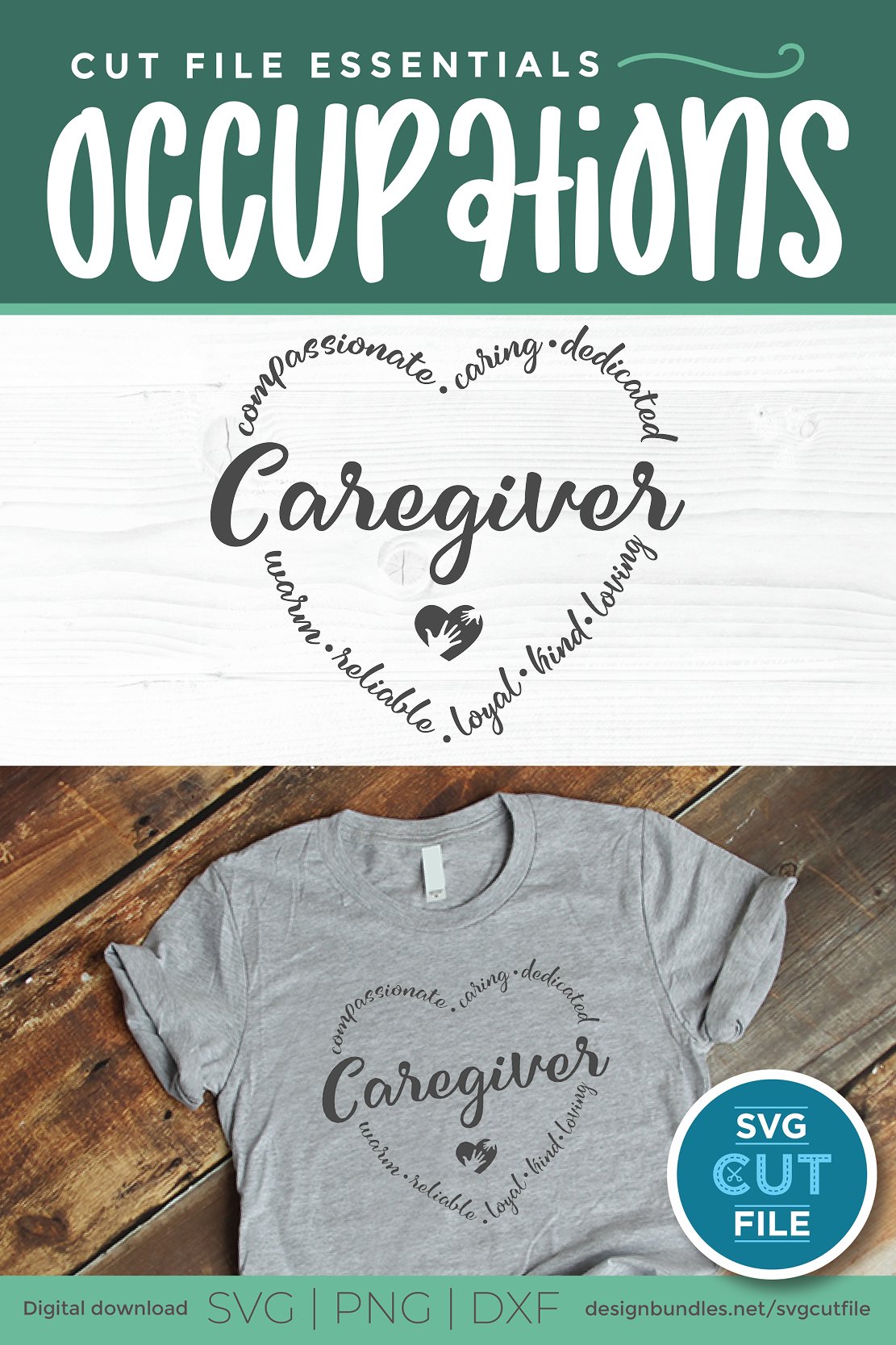 Caregiver svg with heart