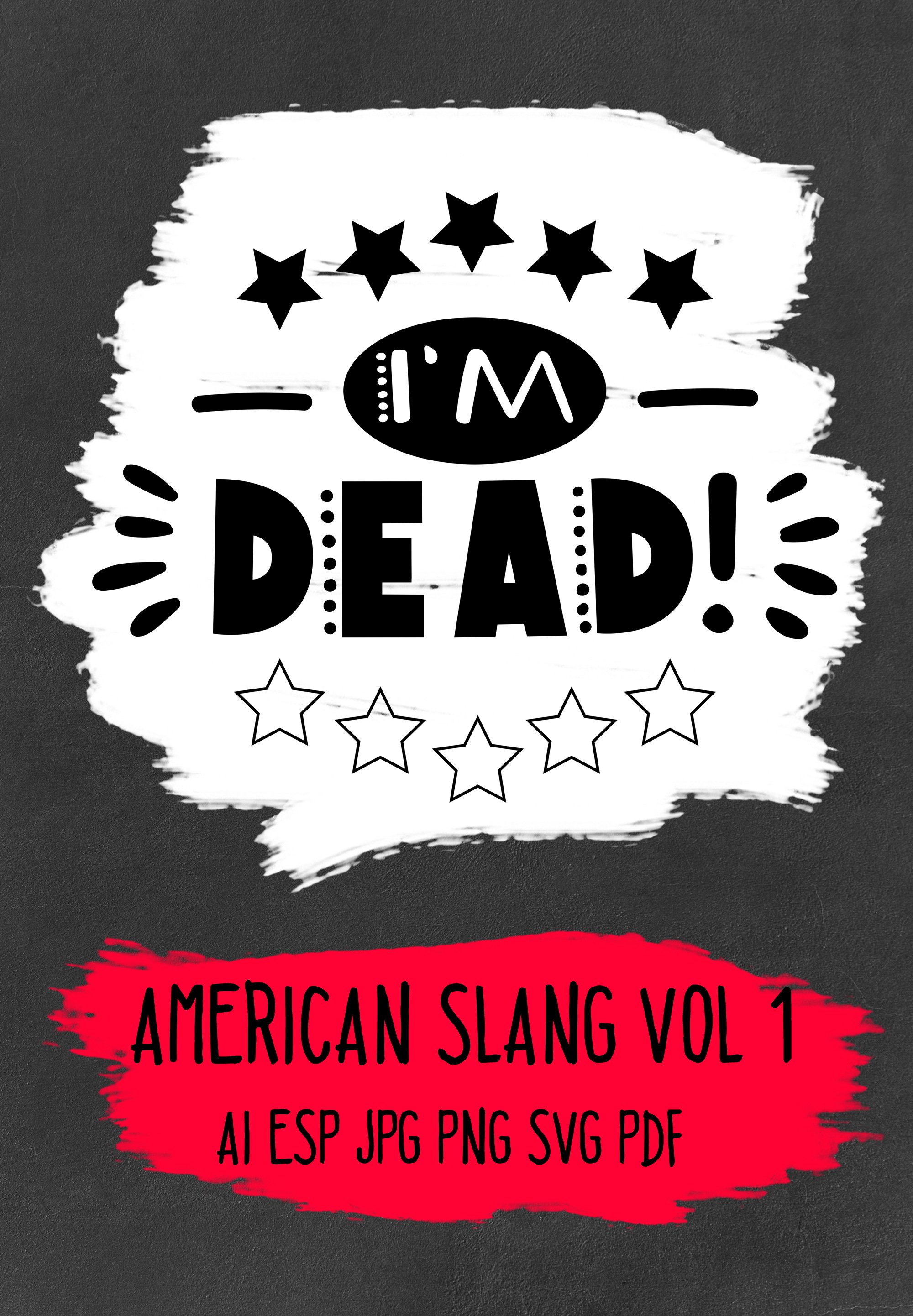 I am dead, lettering SVG