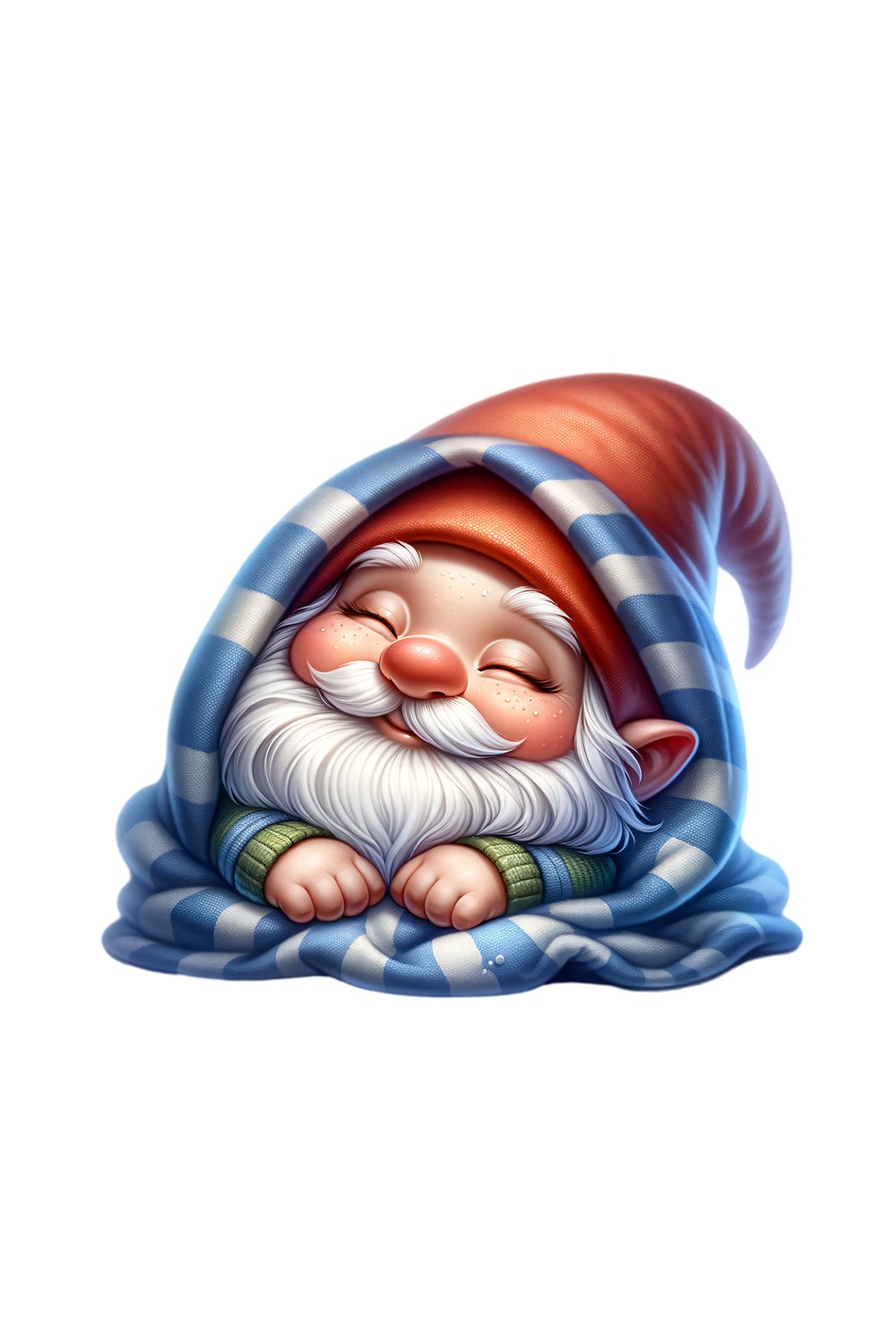 Gnome Sleeping in the Blanket Clipart (3511919)