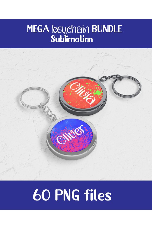 Keychain Sublimation Bundle #1| Key chain | PNG