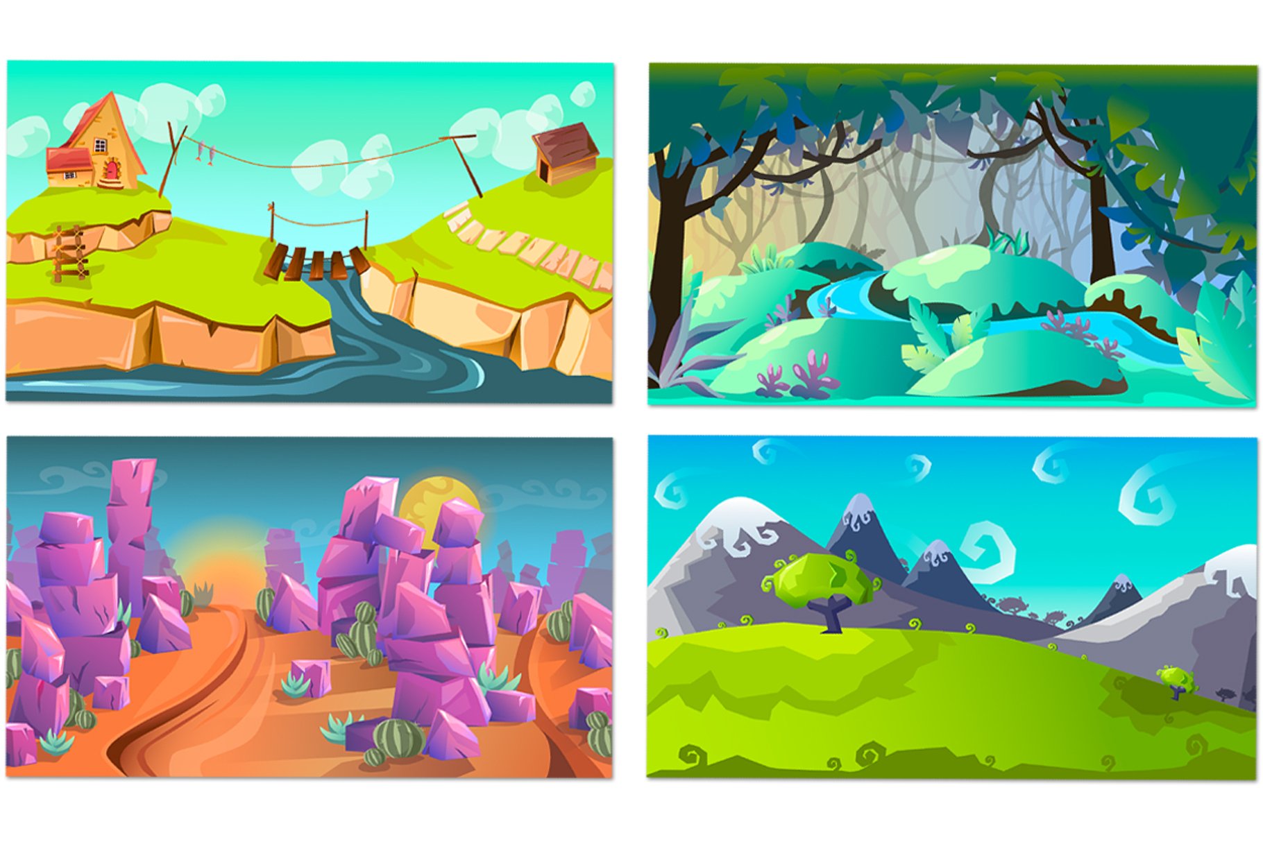 Cartoon vector backgraunds