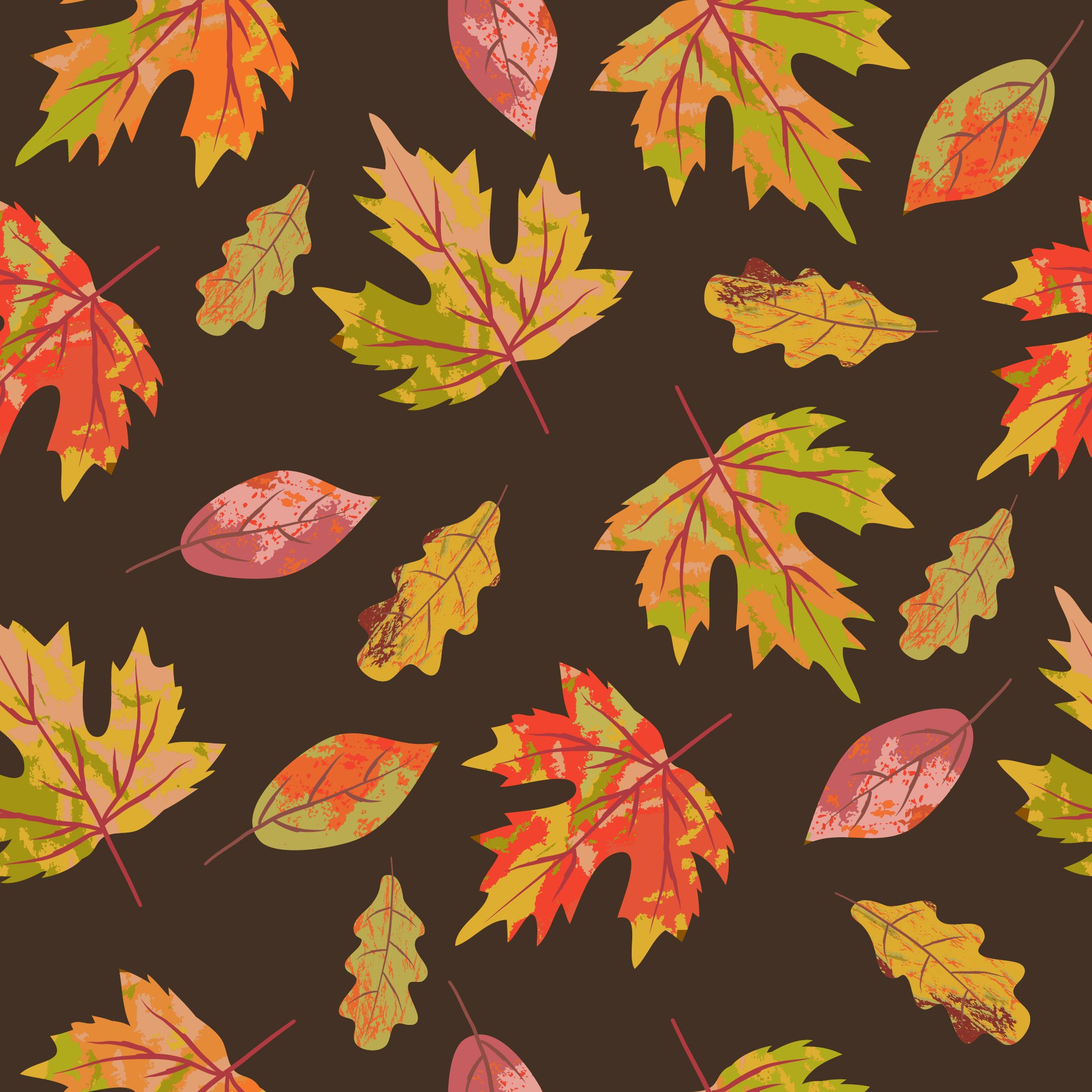 Autumn digital paper, Fall seamless pattern, png