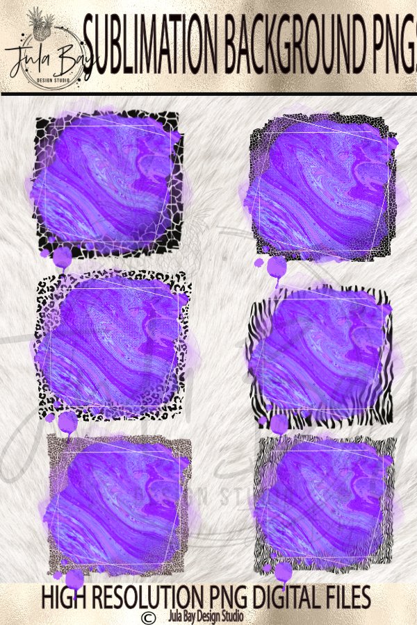 Purple Leopard Print Watercolor Sublimation Backgrounds PNG